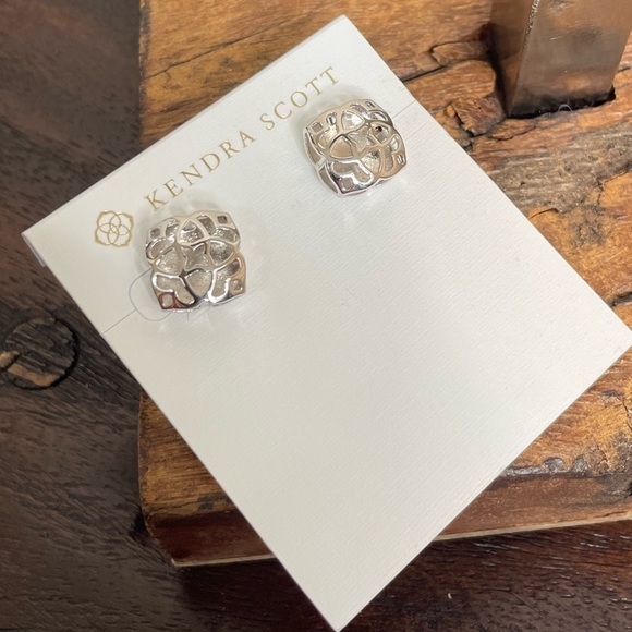 Kendra Scott | Jewelry | Nwt Tima Oversized Stud Earrings In Silver ...